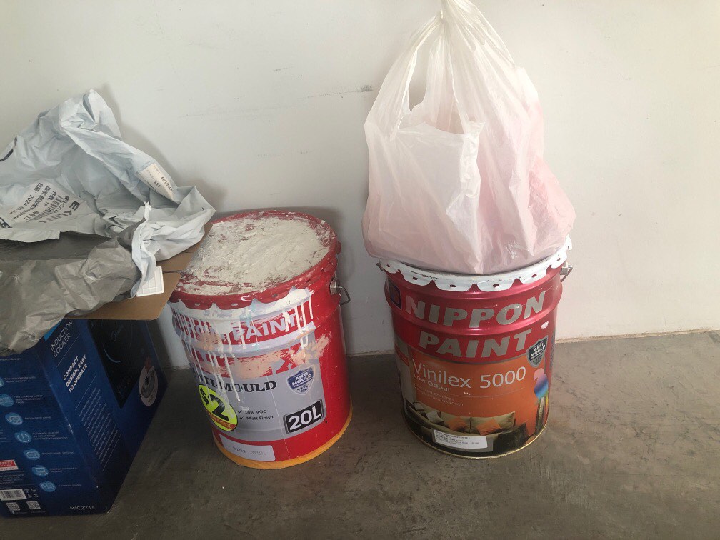 Tins of paint 20L x2, Furniture & Home Living, Home Improvement ...
