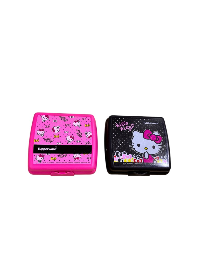 Tupperware Hello Kitty Luch/Sandwich Box 2pcs, Announcements on Carousell