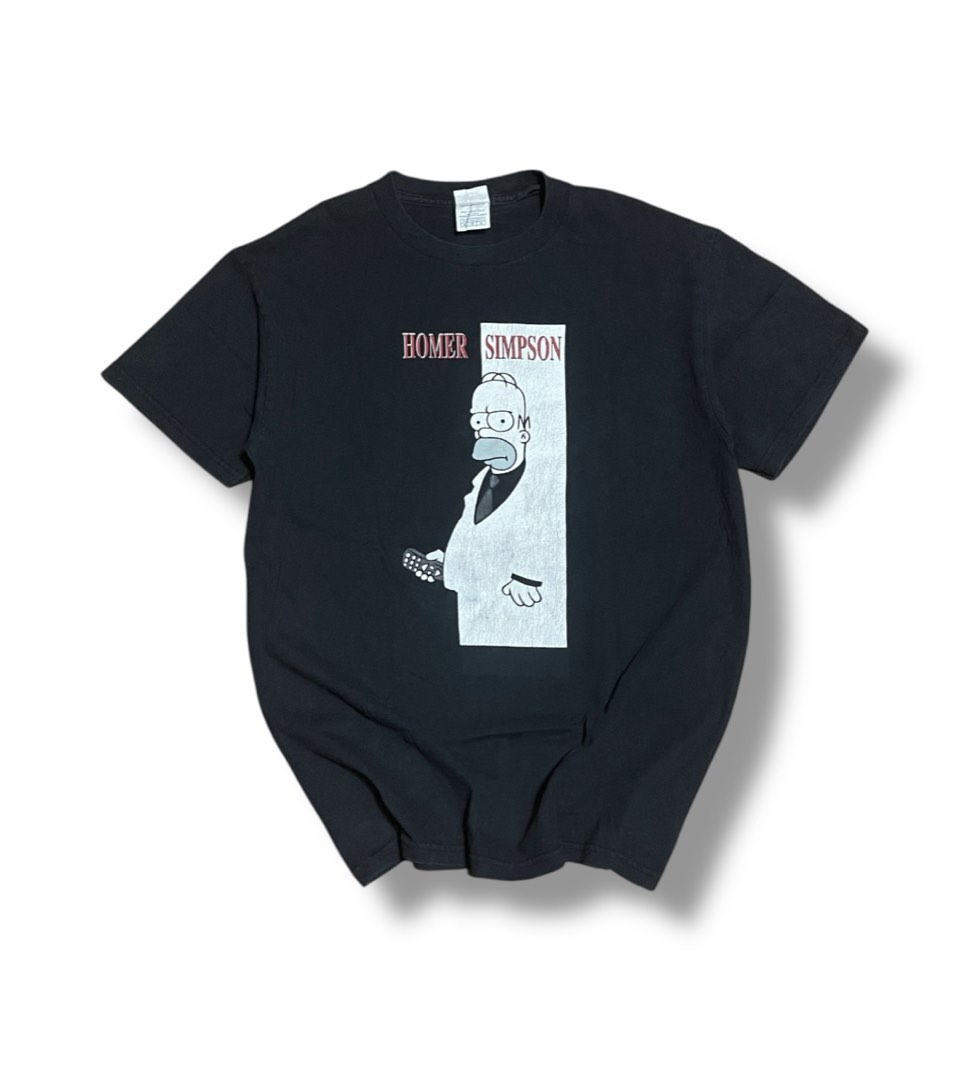 Vintage Homer Simpson Scarface Shirt, Men's Fashion, Tops & Sets ...