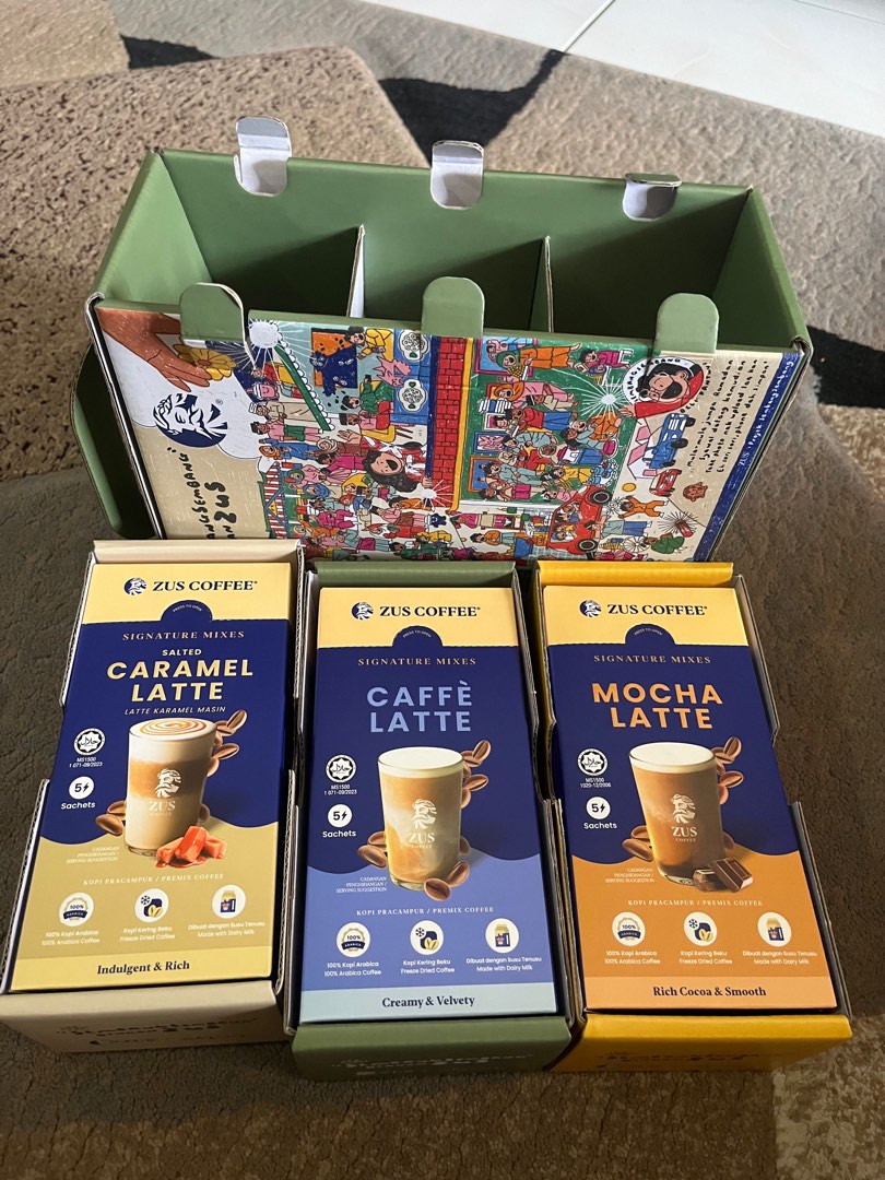 Zus coffee signature mix trio box, Food & Drinks, Other Food & Drinks ...