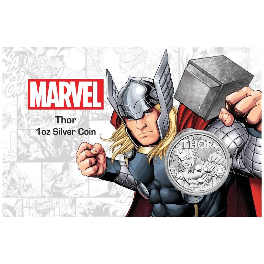 2018 $1 Thor™ Marvel Series Tuvalu 1oz Silver BU Carded Coin, Hobbies ...