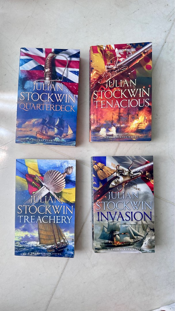 4 Thomas Kydd Books by Julian Stockwin (QUARTERDECK, TENACIOUS ...