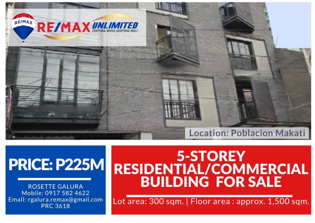 5 Storey Income-Generating Building beside Rockwell, Makati City ...