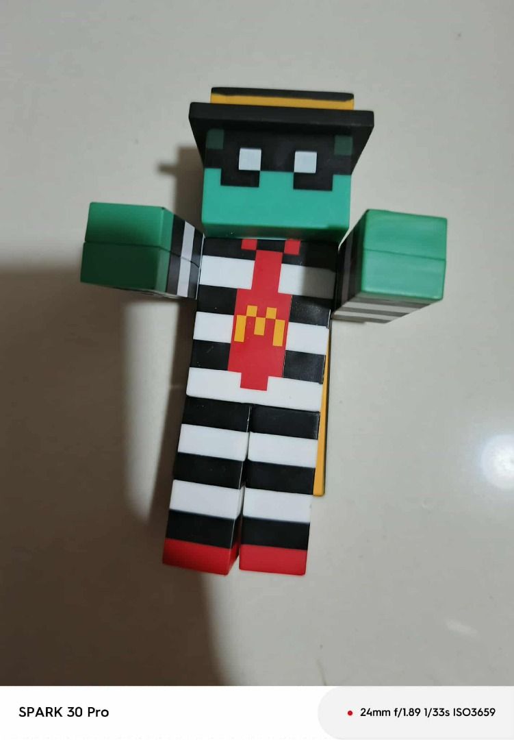 A Minecraft Movie McDonald’s Happy Meal Zombie Hamburglar Figure ...