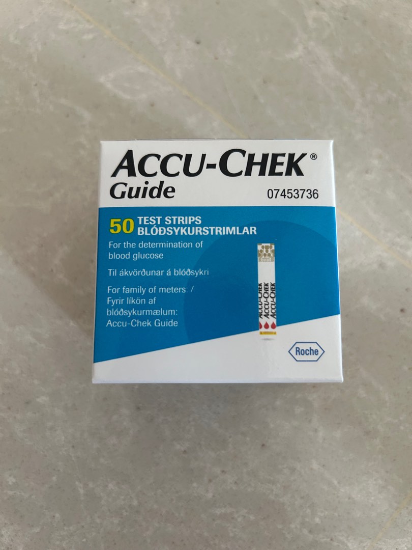 Accu-Chek Guide 50 Test Strips (Exp: Apr 2026), Health & Nutrition ...