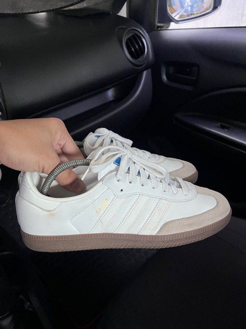 Adidas Samba Triple White, Men's Fashion, Footwear, Sneakers on Carousell