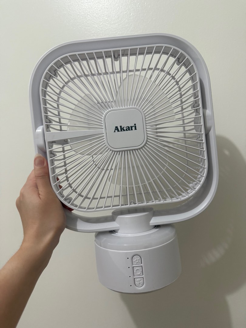 Akari Rechargeable 8" Auto Oscillating Fan (ARF-8088W), Furniture ...