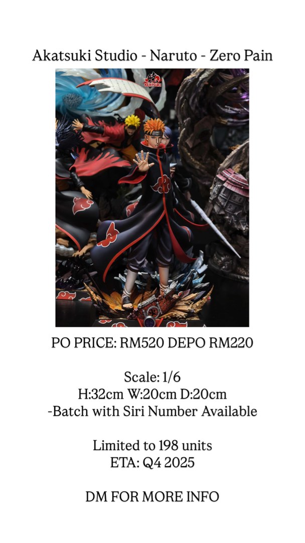 Akatsuki Studio - Naruto - Zero Pain, Hobbies & Toys, Toys & Games on Carousell