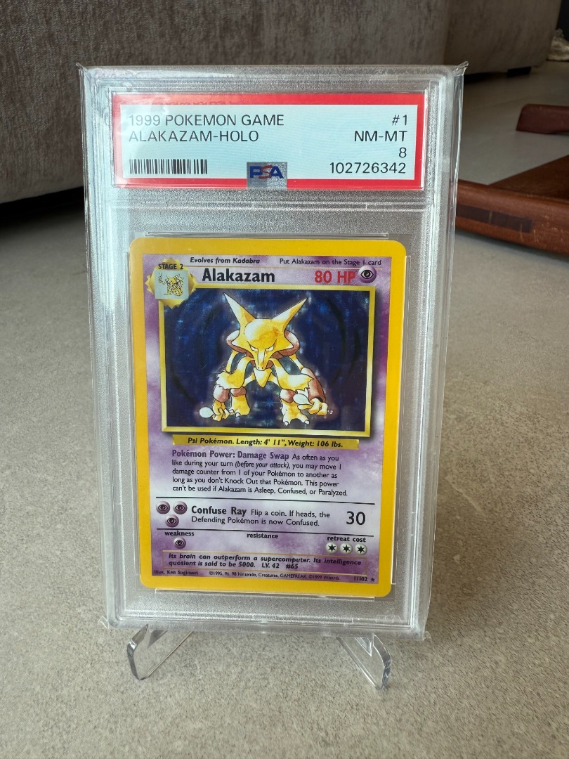 Alakazam #1 Pokemon Base Set PSA 8 1999 English, Hobbies & Toys, Toys ...