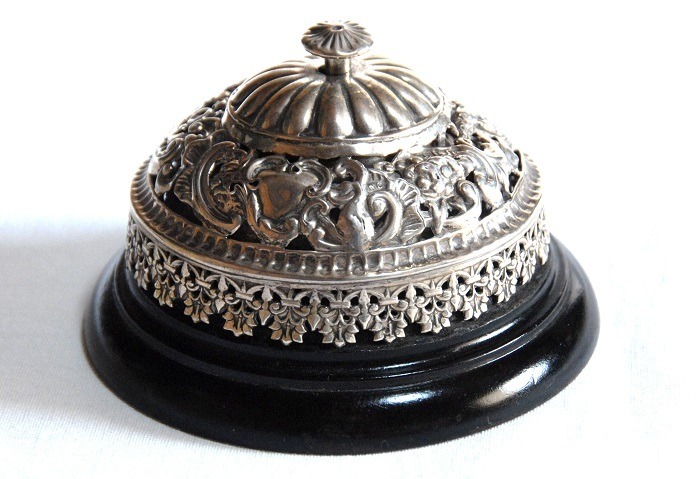 Antique 1897 pure silver doorbell with beautiful decoration, Furniture ...