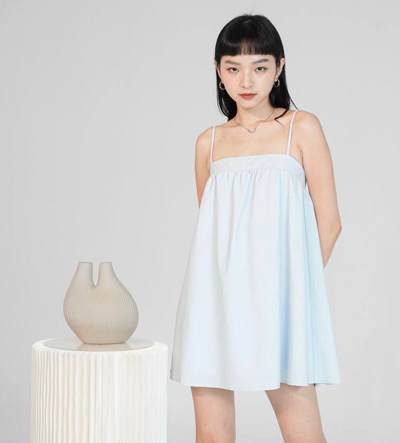 BNWT Mikayla Serena V2 Textured Dress Romper in Light Blue | breanne kamea odella collins alesha ...