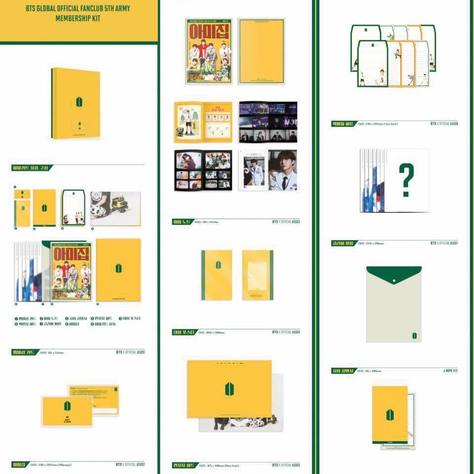 BTS 5th global fan club merch, Hobbies & Toys, Memorabilia ...