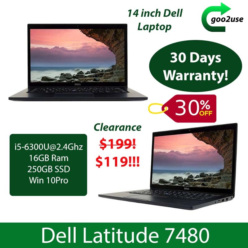 Budget Laptop Dell i5-6300U@2.4ghz Latitude 7480, Computers & Tech ...