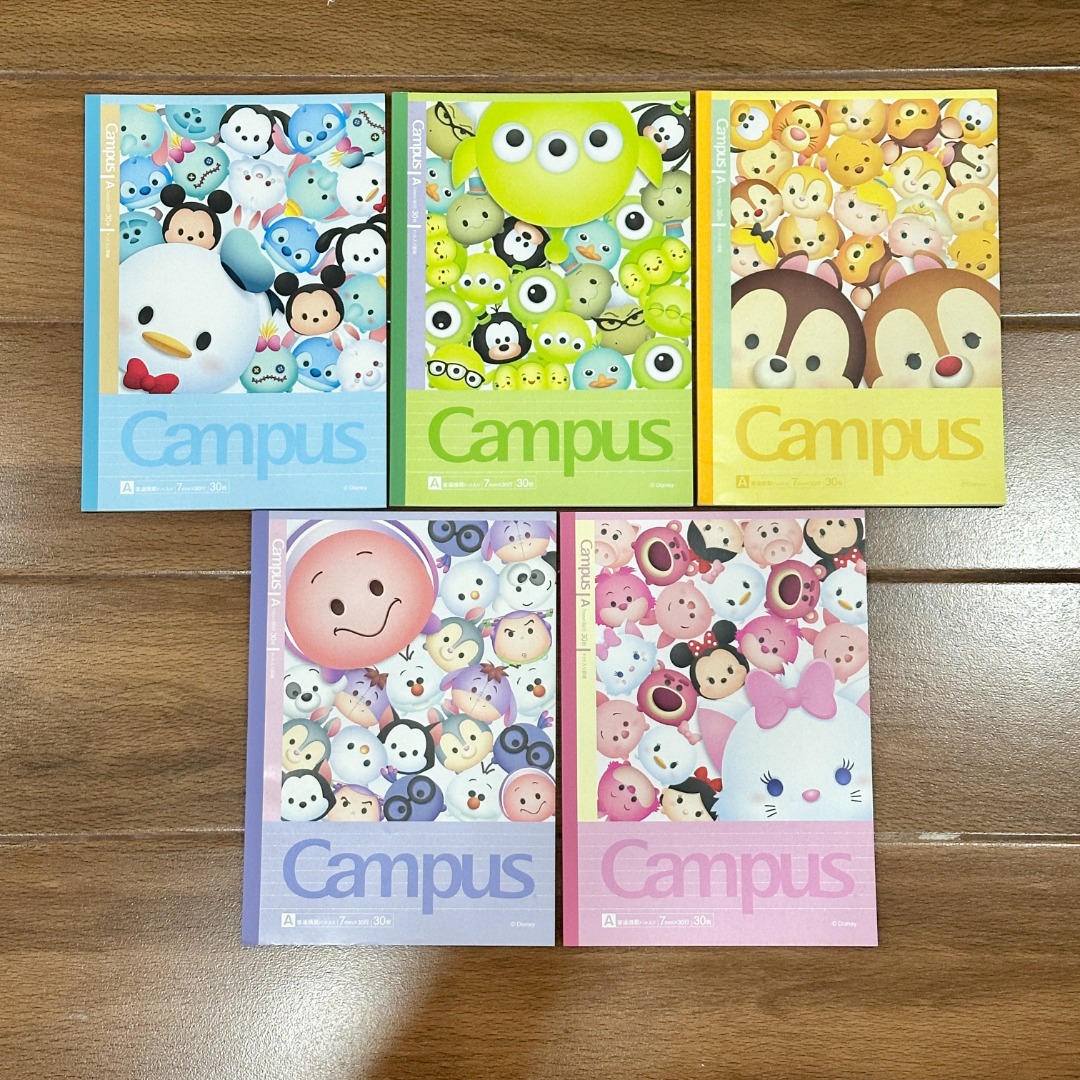 Disney Tsum Tsum Campus Ruled A Notebook [Set of 5], Hobbies & Toys ...