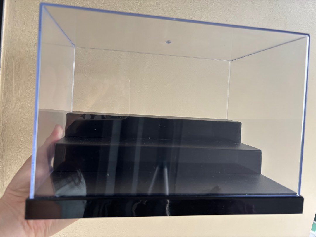 Display case (3 tier, black base with transparent case), Furniture ...