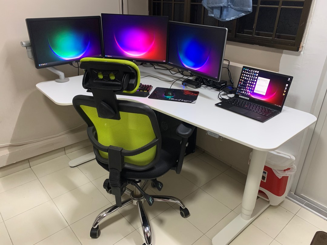 Electronic Height Adjustable Computer Desk or Computer Table Standing ...