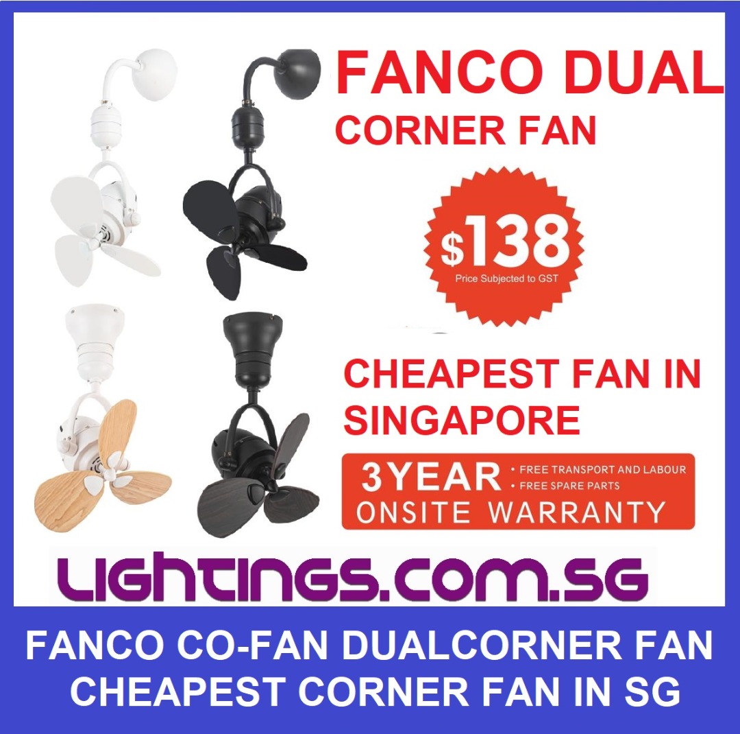 FANCO Dual Corner Fan -Climate Voucher, Furniture & Home Living ...