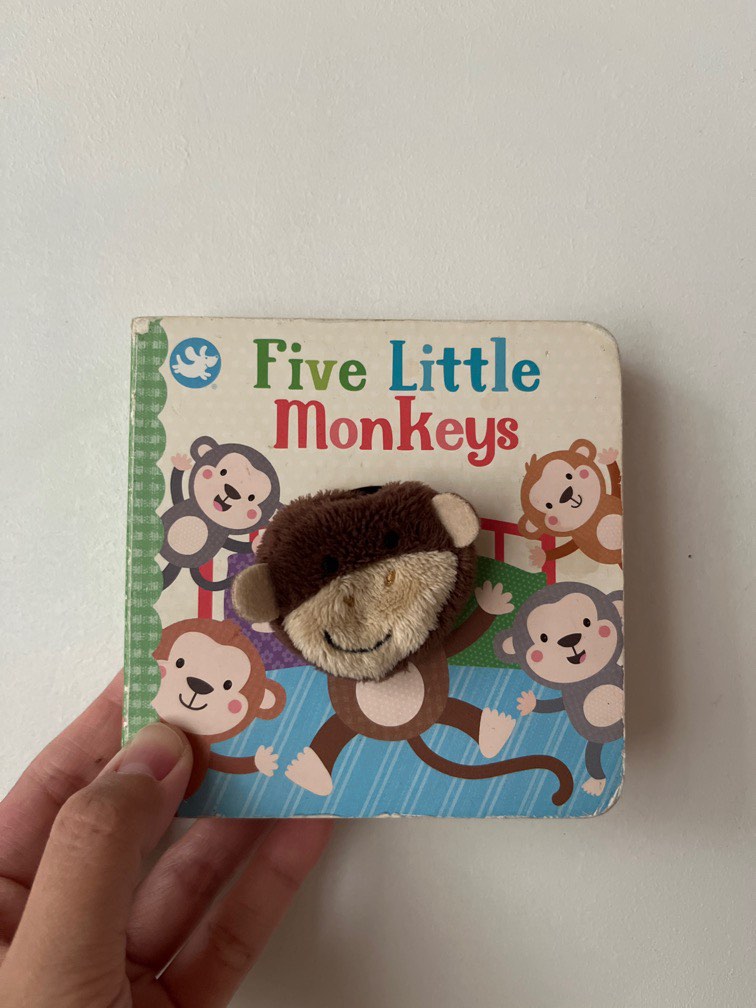 Five little monkeys finger puppet book, Hobbies & Toys, Books ...