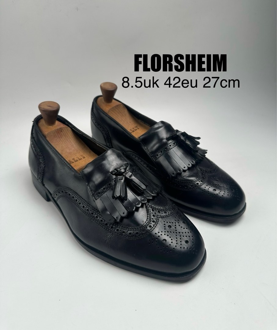 FLORSHEIM Wingtip Brogue Slip On With Tassel, Men's Fashion, Footwear ...