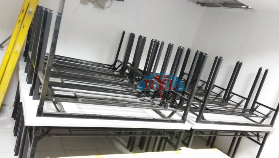 Folding table with Metal legs // Toilet partition // Office Partition ...