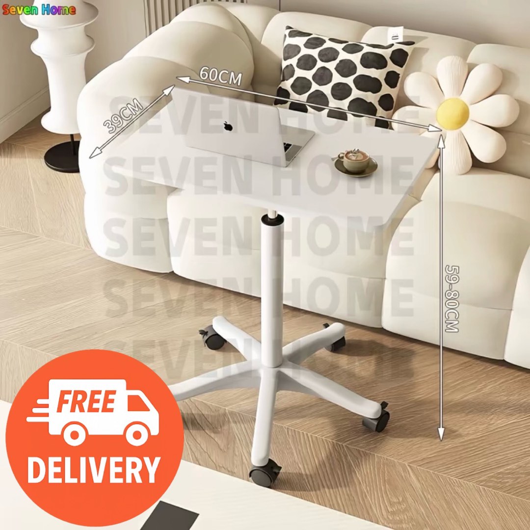 [FREE DELIVERY] Mobile Laptop Table Desk | Adjustable Height Laptop ...