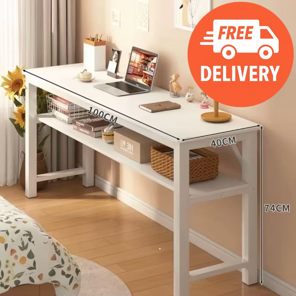 [FREE DELIVERY] Modern Writing Study Desk | Slim Study Laptop Table ...