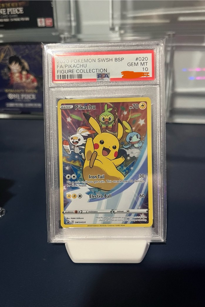 Gem Mint 10 Pikachu Full art Figure Collection pokemon card, Hobbies ...