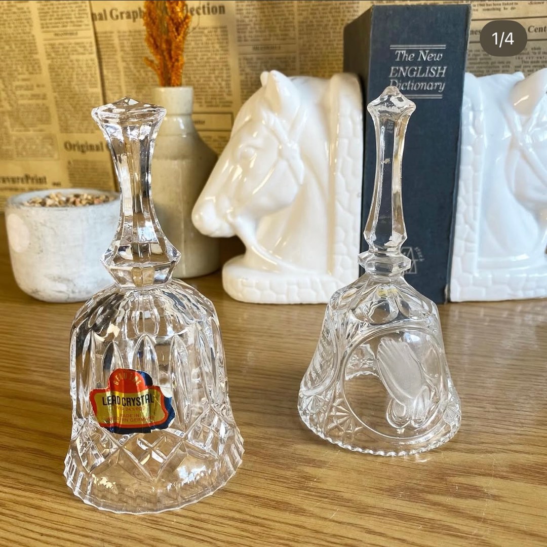 Glass Crystal Bells (without ringer) Lead Crystal (with sticker ...