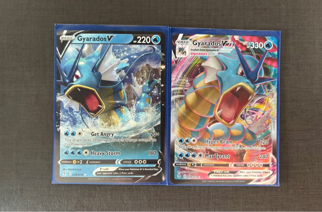 Gyarados V Vmax set Pokemon Evolving Skies, Hobbies & Toys, Toys ...