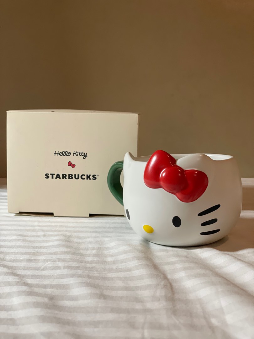 Hello Kitty x Starbucks hello kitty head mug, Hobbies & Toys, Memorabilia & Collectibles, Fan ...