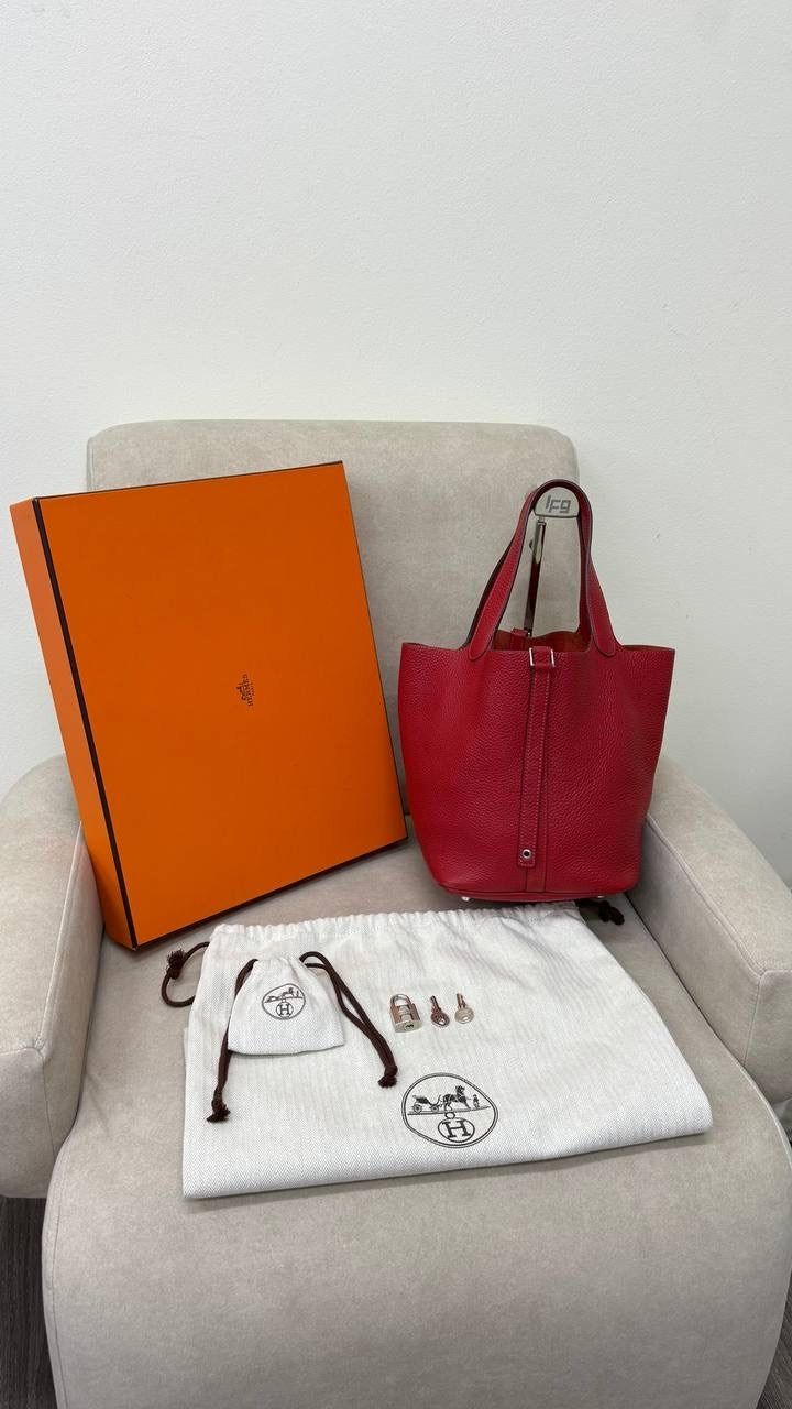 Hermes Picotin Lock 18 in Red PHW (Local Stock*), Luxury, Bags ...