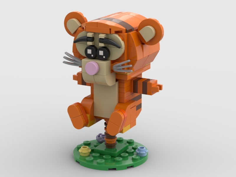 (INSTRUCTION For sale): Lego Disney Tigger from Winnie the Pooh, 興趣及遊戲 ...