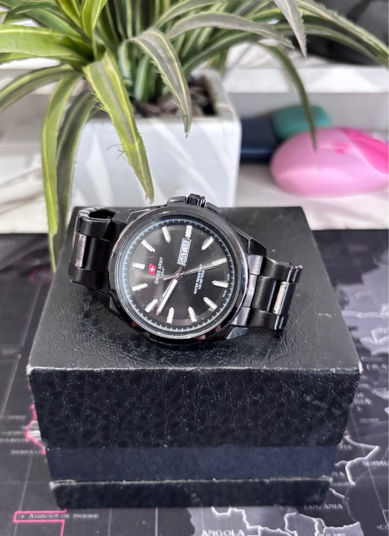 JAM SWISS ARMY CHRONOGRAPH H6-8682 ORIGINAL, Fesyen Pria, Jam Tangan di ...