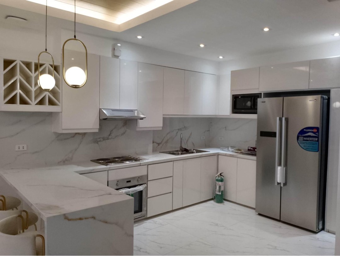 Kitchen granite ceiling cabinet solid surface, Furniture & Home Living ...