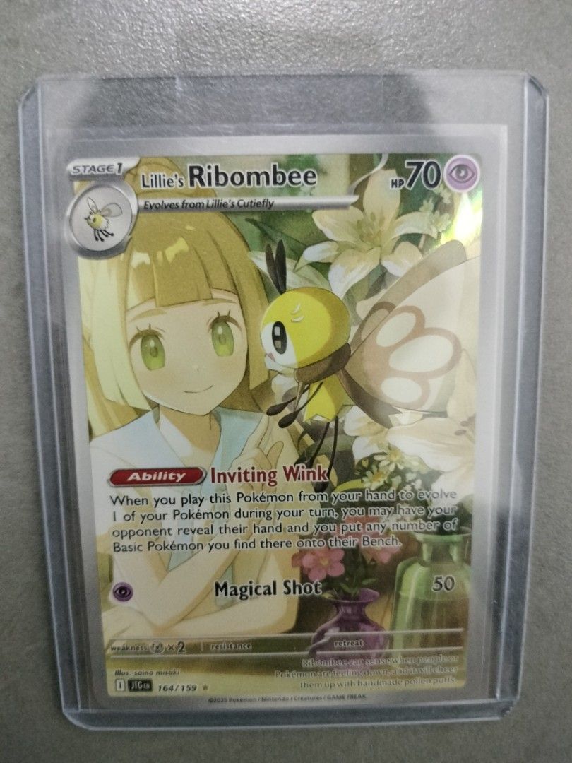 Lillie's Ribombee 164/159 IR Illustration Rare Pokemon Journey Together ...