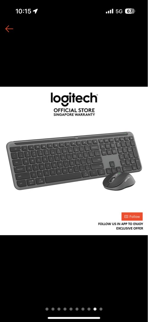 Logitech MK950 Signature Slim Wireless Keyboard and Mouse Combo, Laptop ...