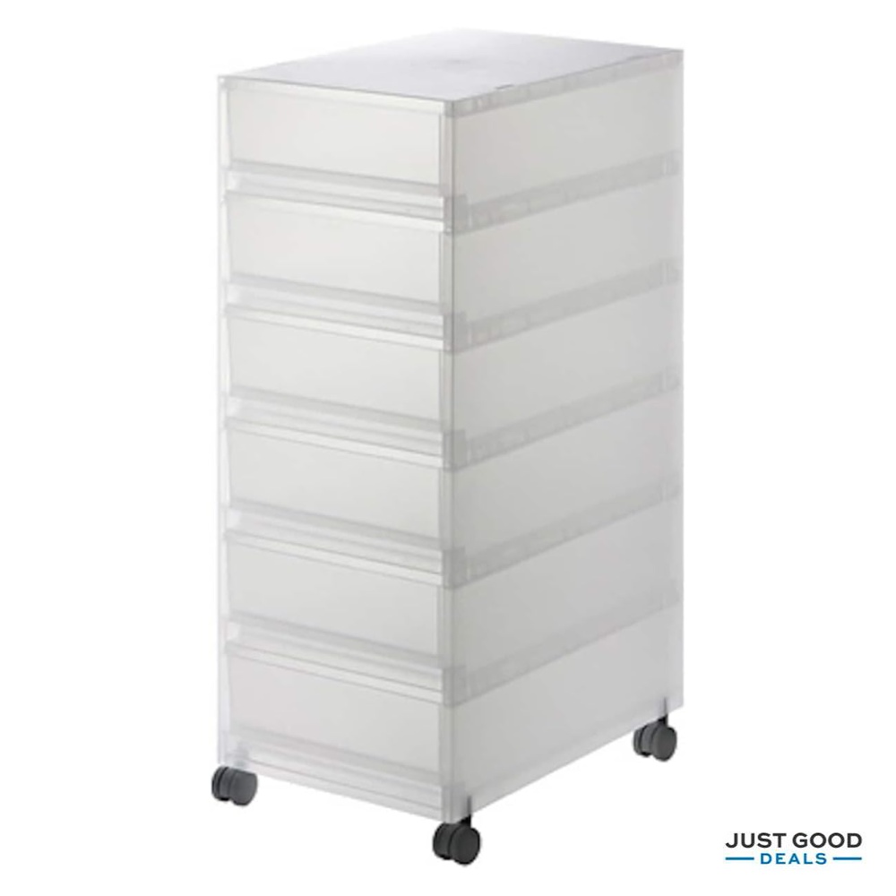 Muji Polypropylene 6-Row Storage Case with Casters, Furniture & Home ...