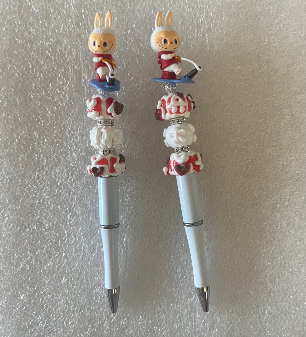 New popmart Labubu inspired pop bean handcrafted Ballpoint Pen, Hobbies ...