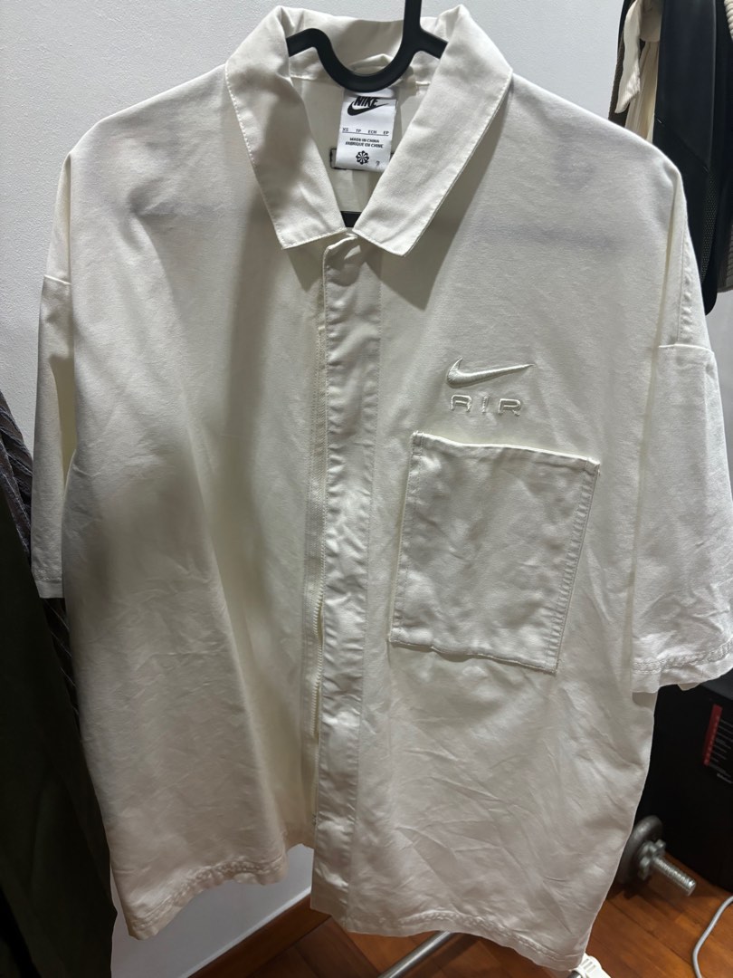Nike Air Oversized Workwear Zip Shirt, Men's Fashion, Tops & Sets ...