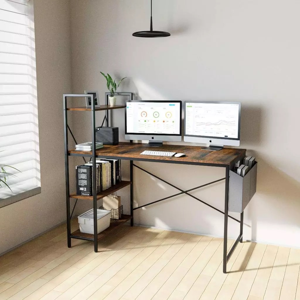 Office Table with Storage | Computer Table with Shelf | Study Table for ...