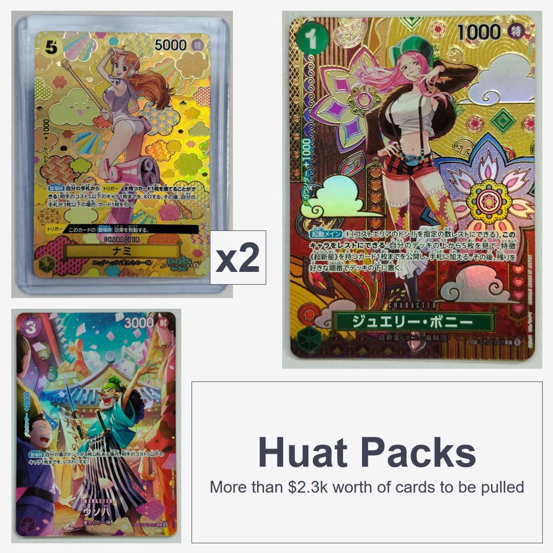 One Piece Cards - Huat Packs - Pull Expensive Raws and PSA 10 (One ...