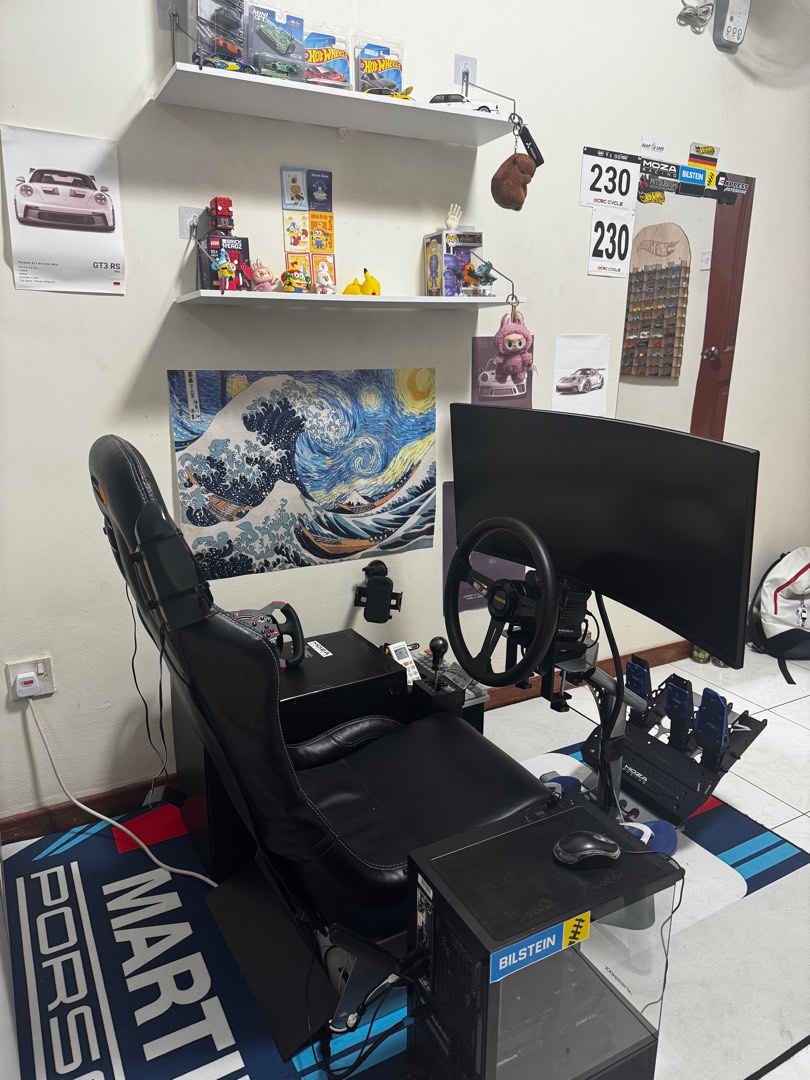 Playseat Moza r3 racing sim rig sim racig, Video Gaming, Gaming ...