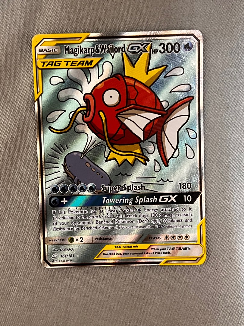 Pokemon cards Magikarp & Wailord GX - 161/181 - Alternate Art Ultra ...