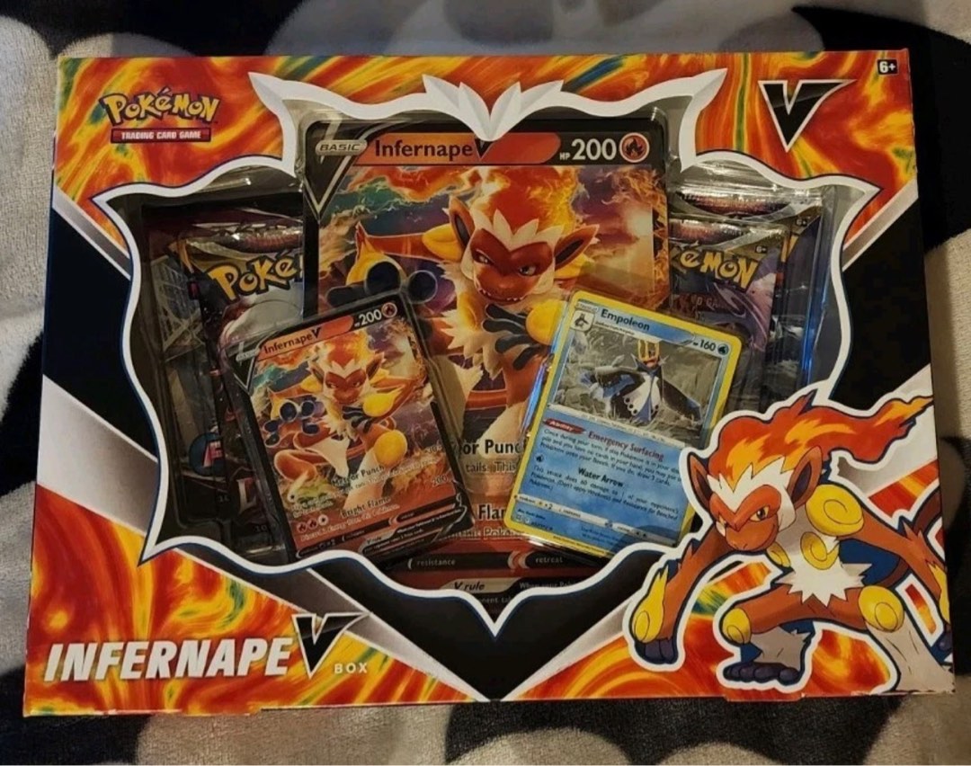 Pokemon TCG Infernape v box swsh packs, Hobbies & Toys, Toys & Games on ...