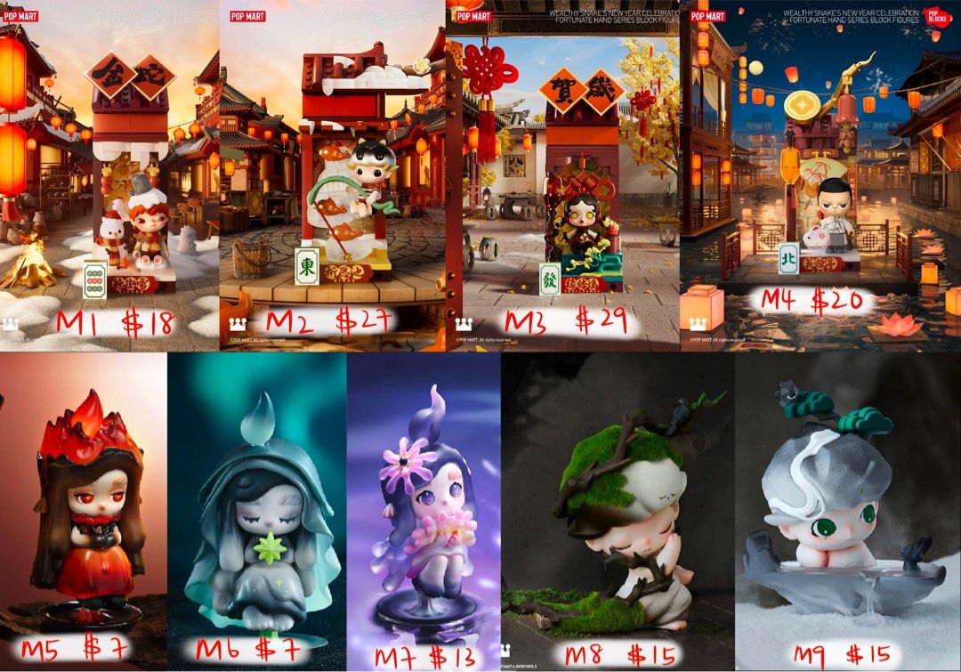 Popmart blindbox Skullpanda Dimoo Hacipupu Labubu Hirono Bob Around the ...