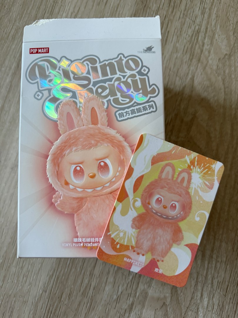 Popmart Labubu V3 Big into Energy Happiness, Hobbies & Toys ...