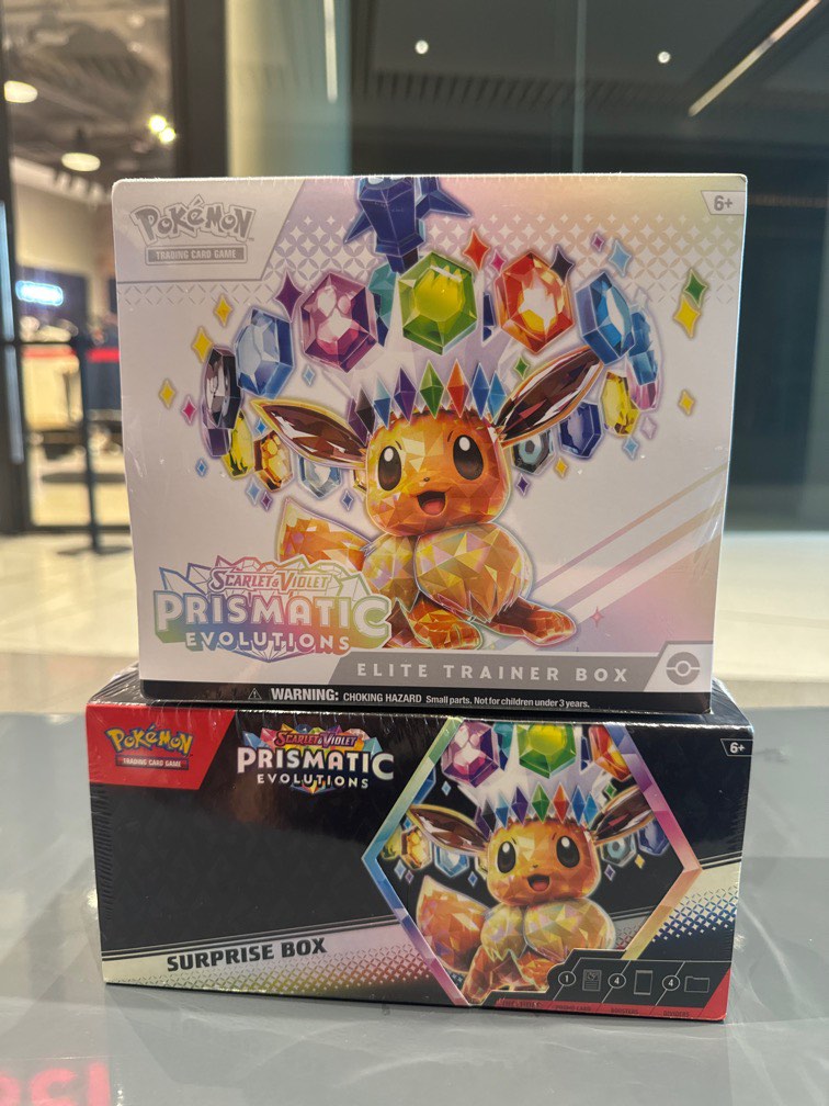 Prismatic evolution ETB and surprise box bundle, Hobbies & Toys, Toys ...