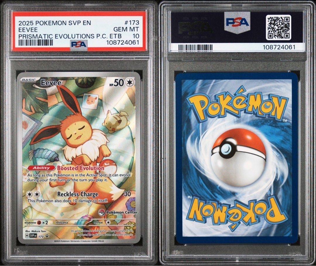 [PSA 10] 2025 Pokémon Prismatic Evolutions Eevee ETB Elite Trainer Box ...