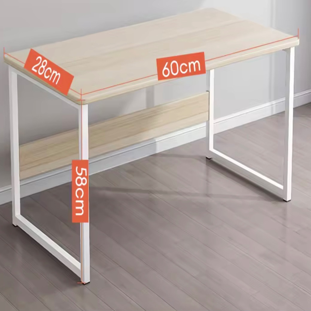 Rectangular Study Desk | Dark Brown Computer Table | Simple Office ...