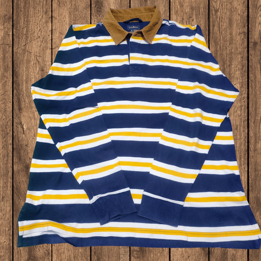 Rugby Shirt Salur Kerah Corduroy by LL Bean (XL-XXL), Fesyen Pria ...